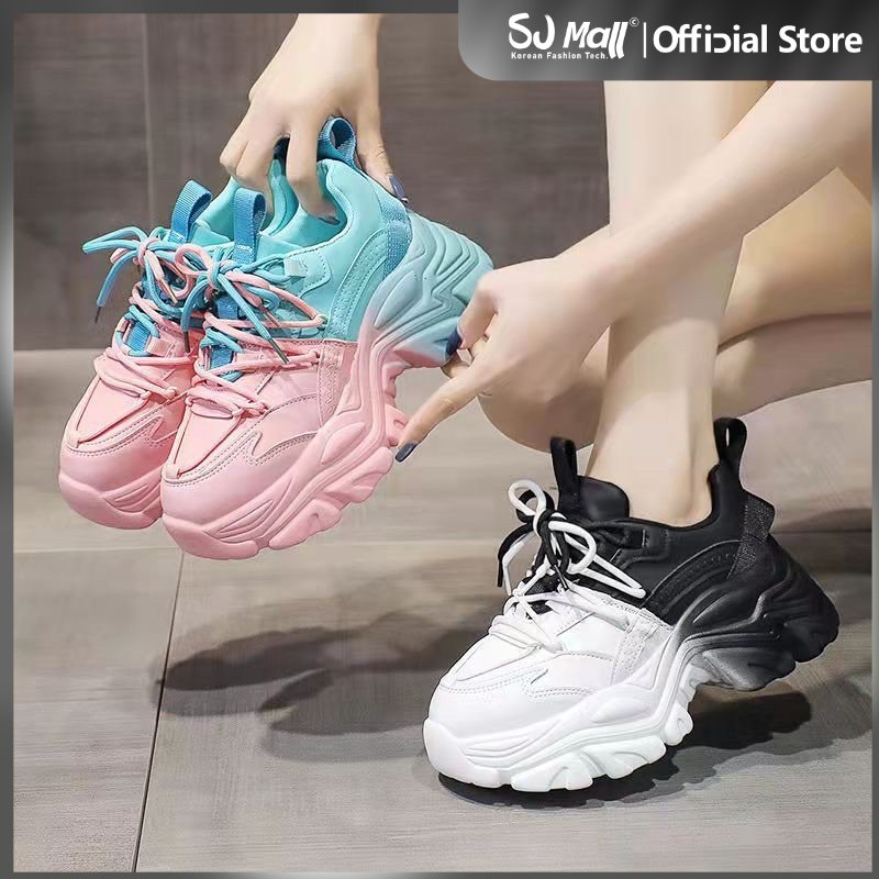 Korean high Cut Chunky Rubber Shoes For Women 3 inches