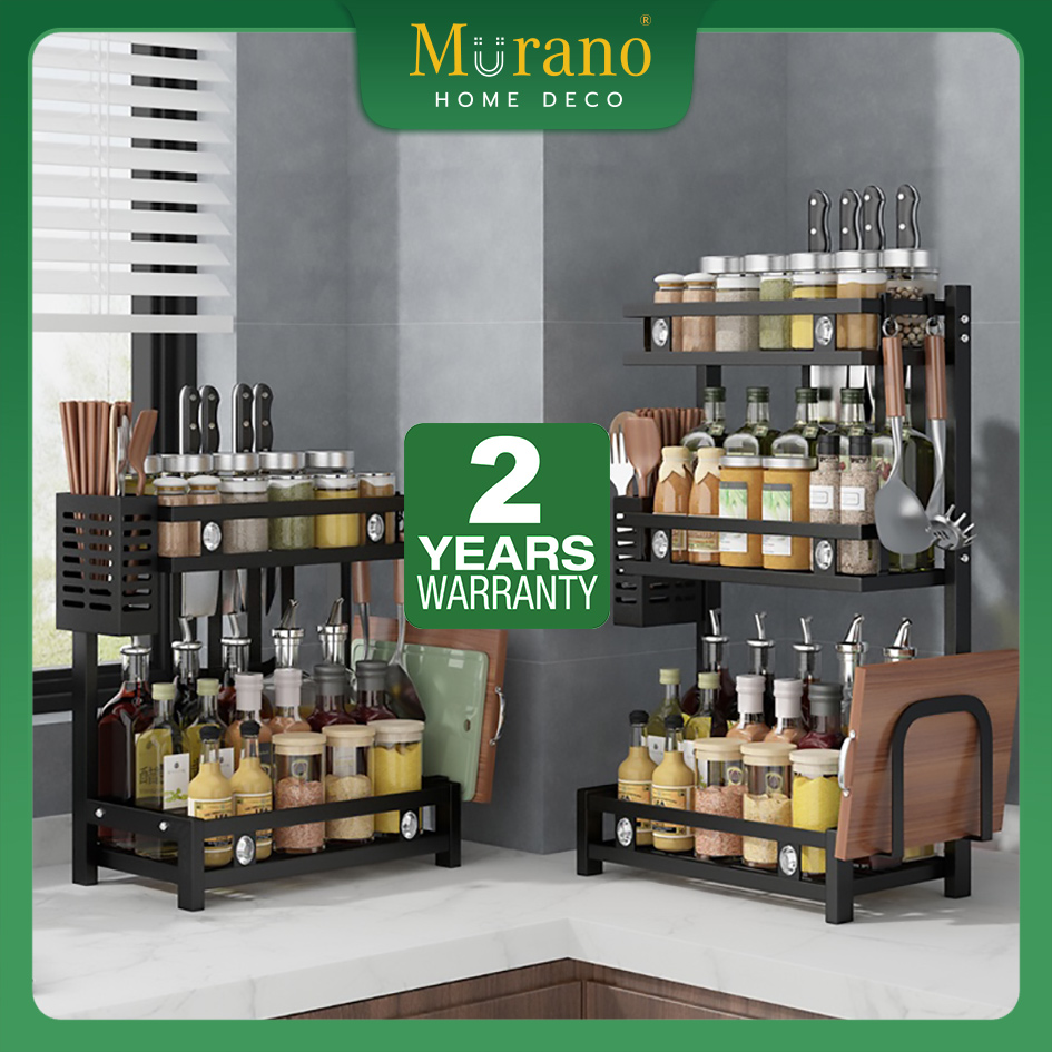 Murano 3 Layer Spice Rack Rak Rempah Seasoning Condiment Stainless ...