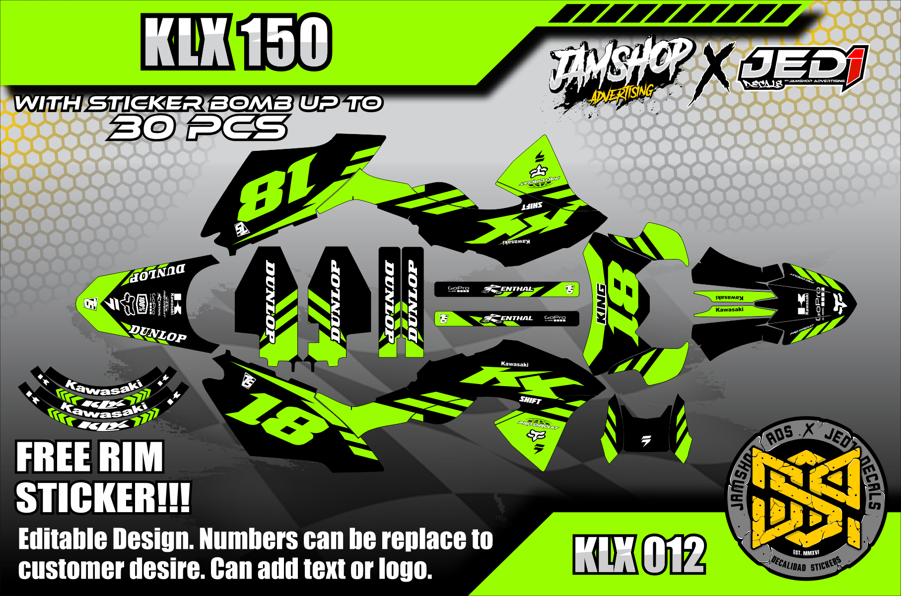 Shop Klx 150s Decals online | Lazada.com.ph