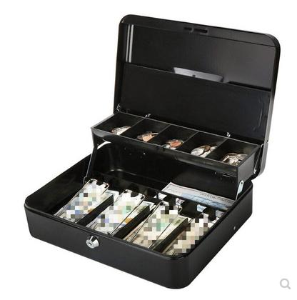 Key Lock Stainless Steel Metal Cash Coin Register Insert Tray ...