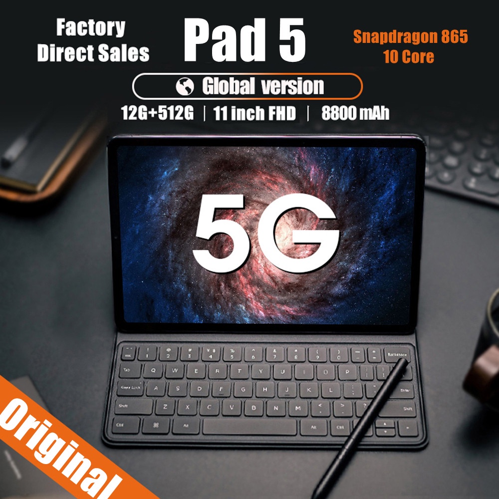 Mi Pad 5 Pro 5G Tablets 11.6 inch 4K Display 12GB RAM 512GB ROM Tablete ...