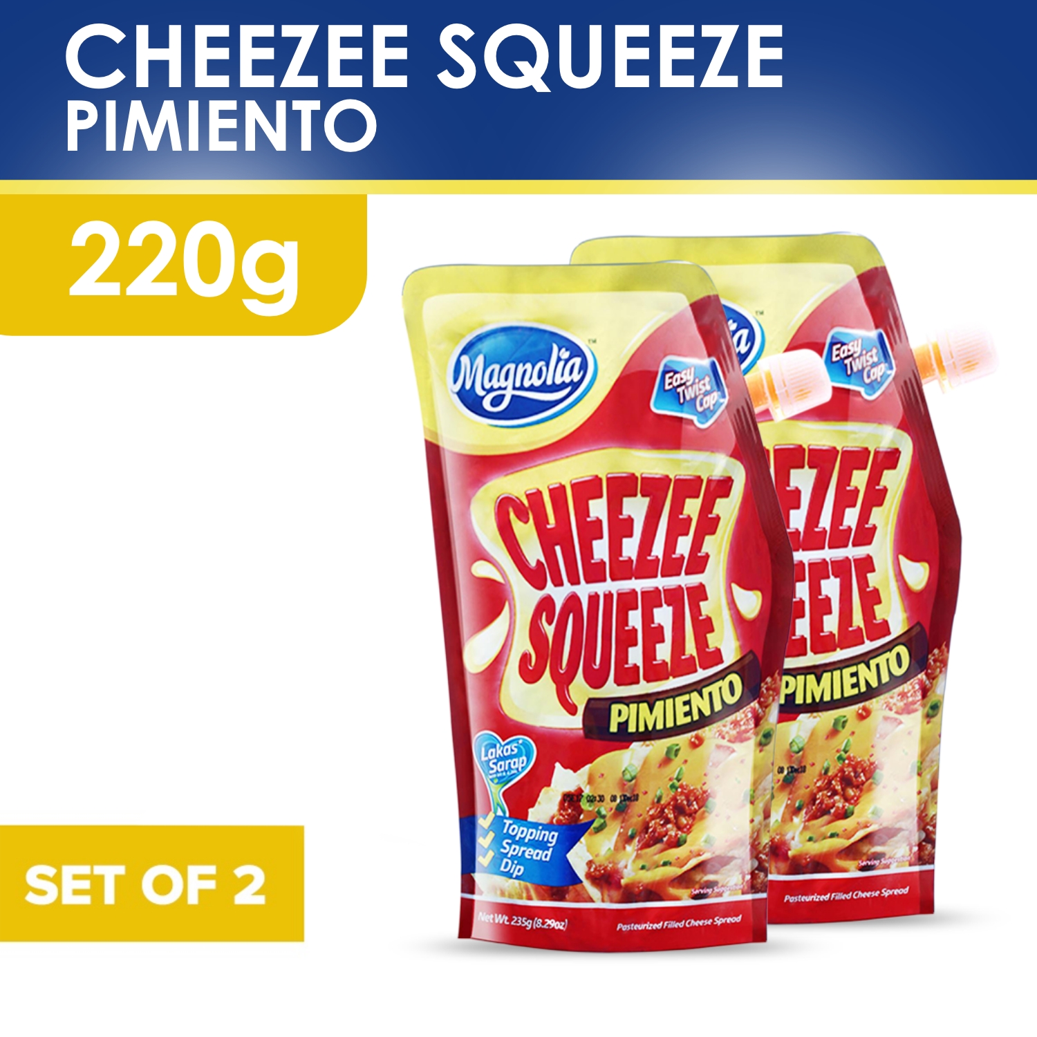 Magnolia Cheezee Squeeze Pimiento (220g) Set of 2