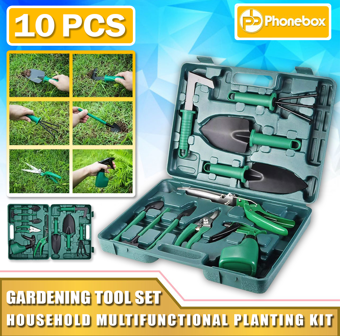 10Pcs Gardening Tools Set Shovel Rake Clippers Household ...