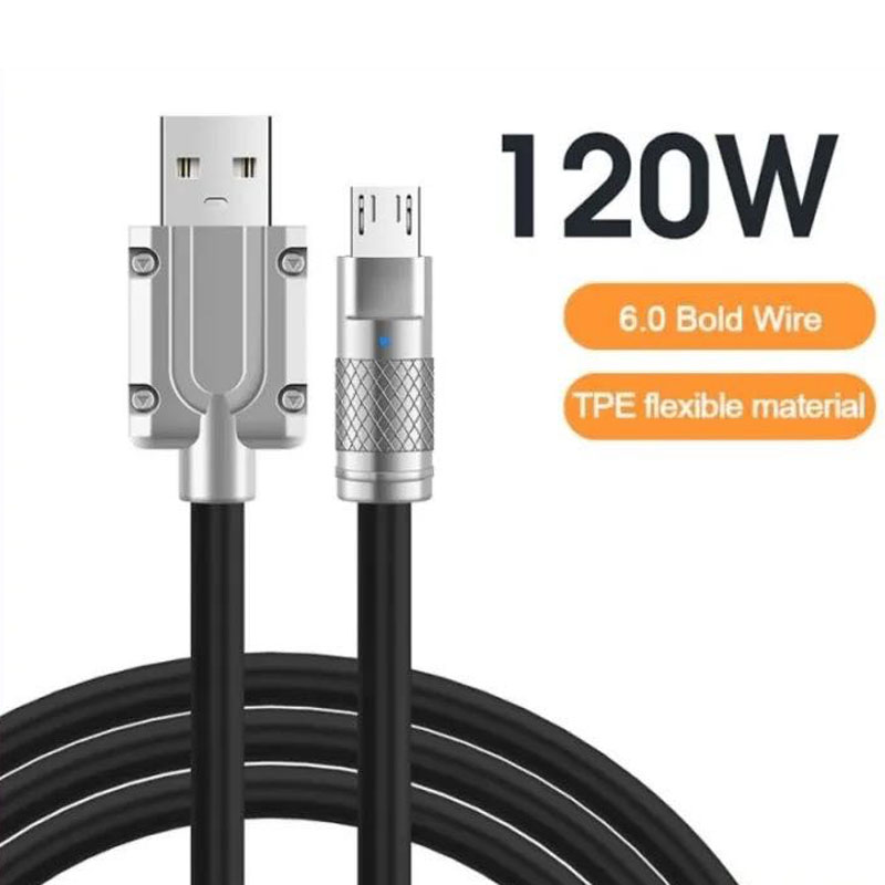 Shop Micro Usb Charger online | 6A Metal Silicone Usb Date Cable | 120W ...