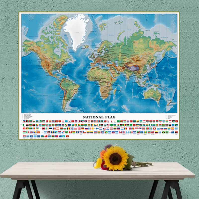 Shop Tapestry Wall World Map online | Lazada.com.ph
