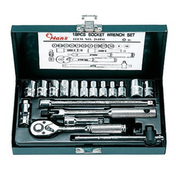hans-tools-2618m-1-4-drive-18-pcs-heavy-duty-6-point-socket-wrench-set ...