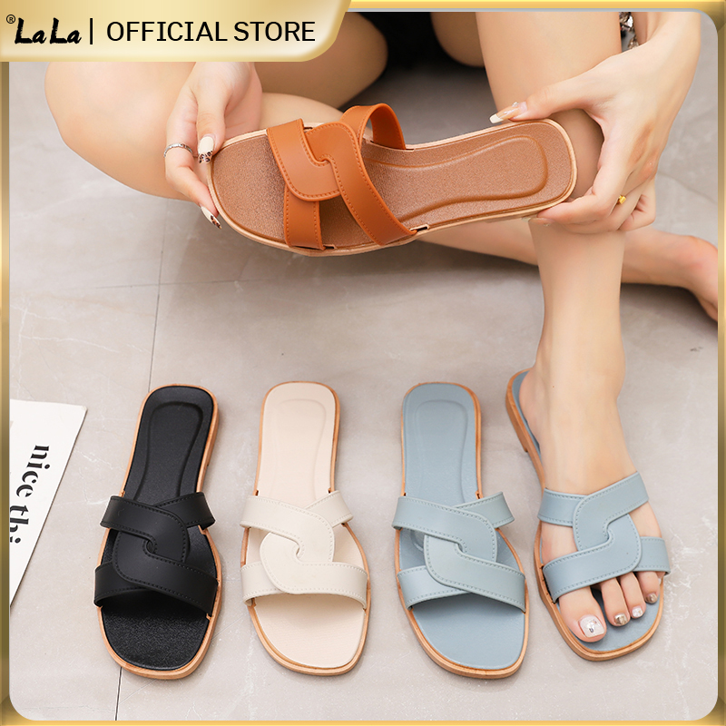 NEW LALA SHOES ITEM Korean Fashion Style Flat Slippers For Women Slipper