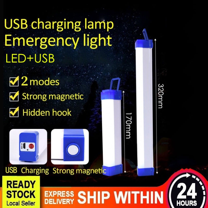 USB LED Light Rechargeable Light led Lithium Battery Portable Outdoor ...