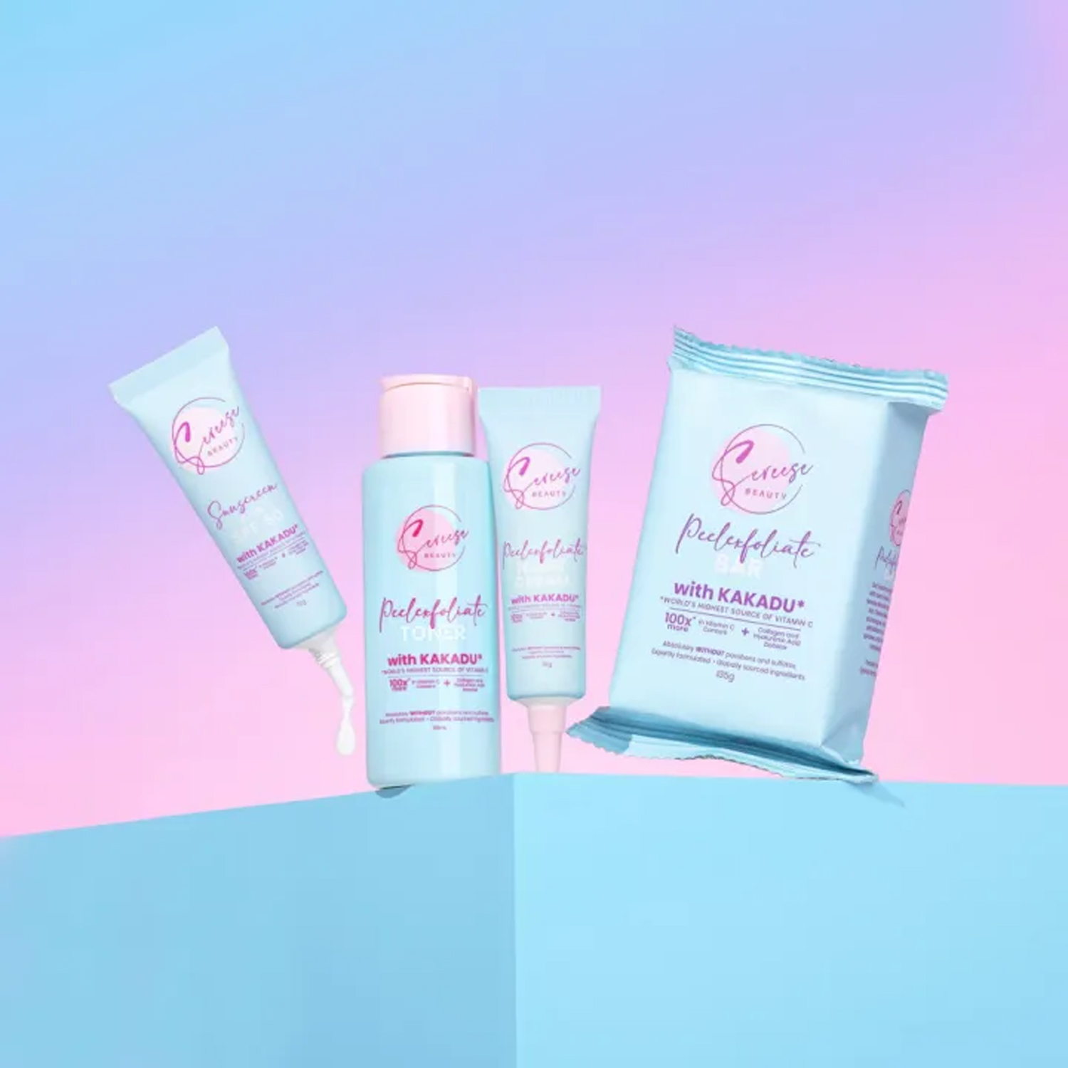 Sereese Beauty Peel Exfoliate Set with Kakadu Plum Vitamin C Facial ...