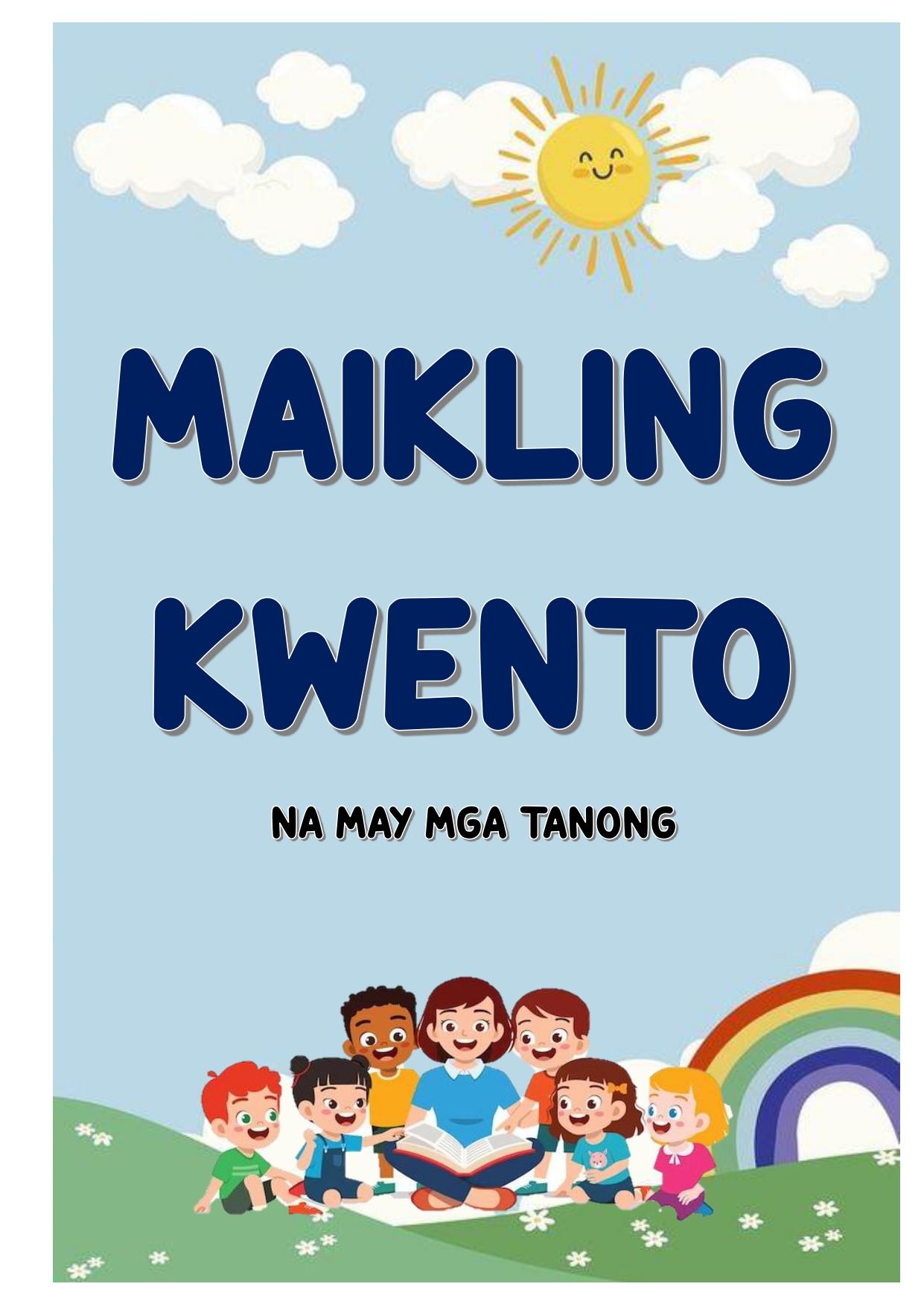 Maikling Kwento At Mga Tanong Worksheet Grade 3 Conten Den 4