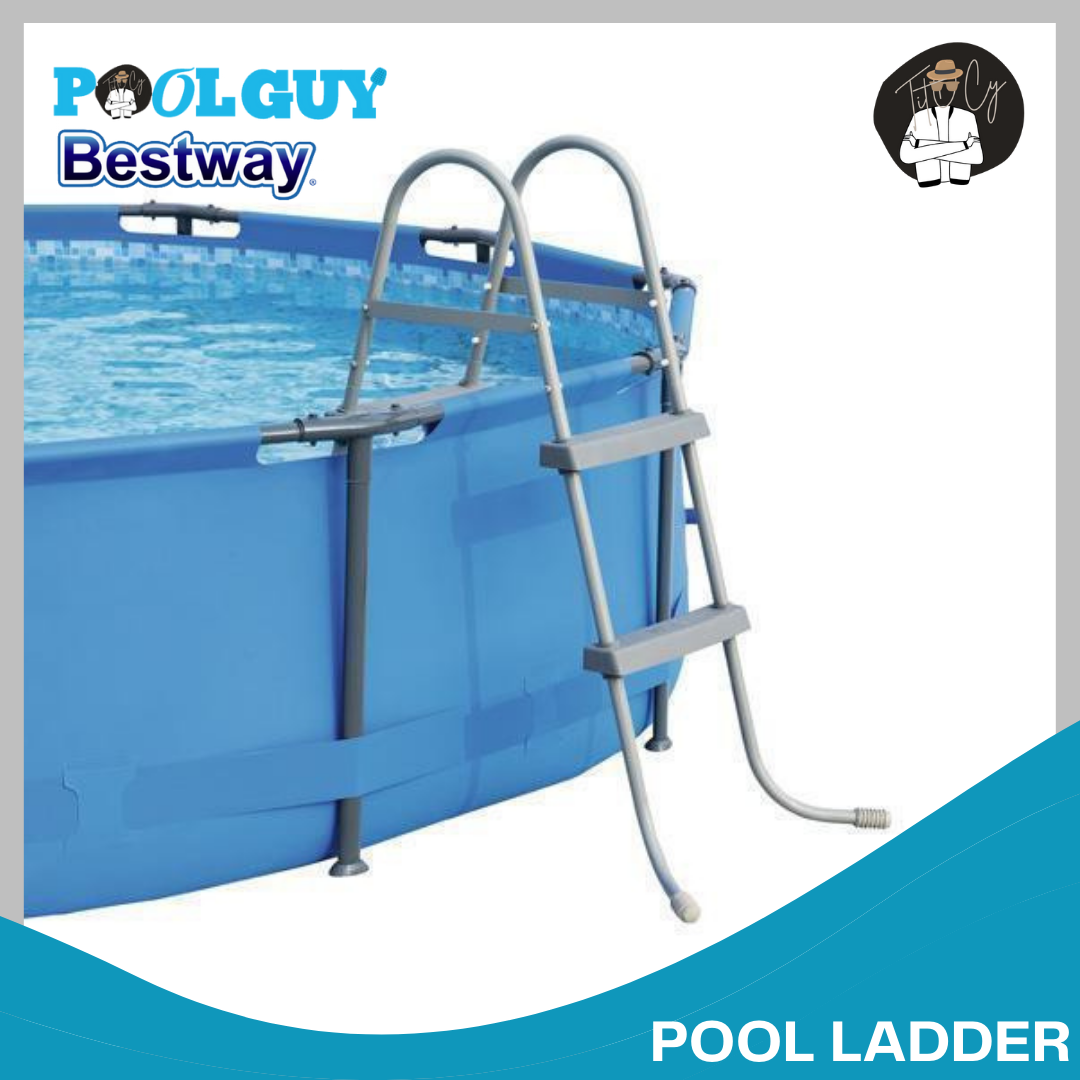 Intex 42-in Aluminum A-frame Pool Ladder With Hand Rail In The Above ...