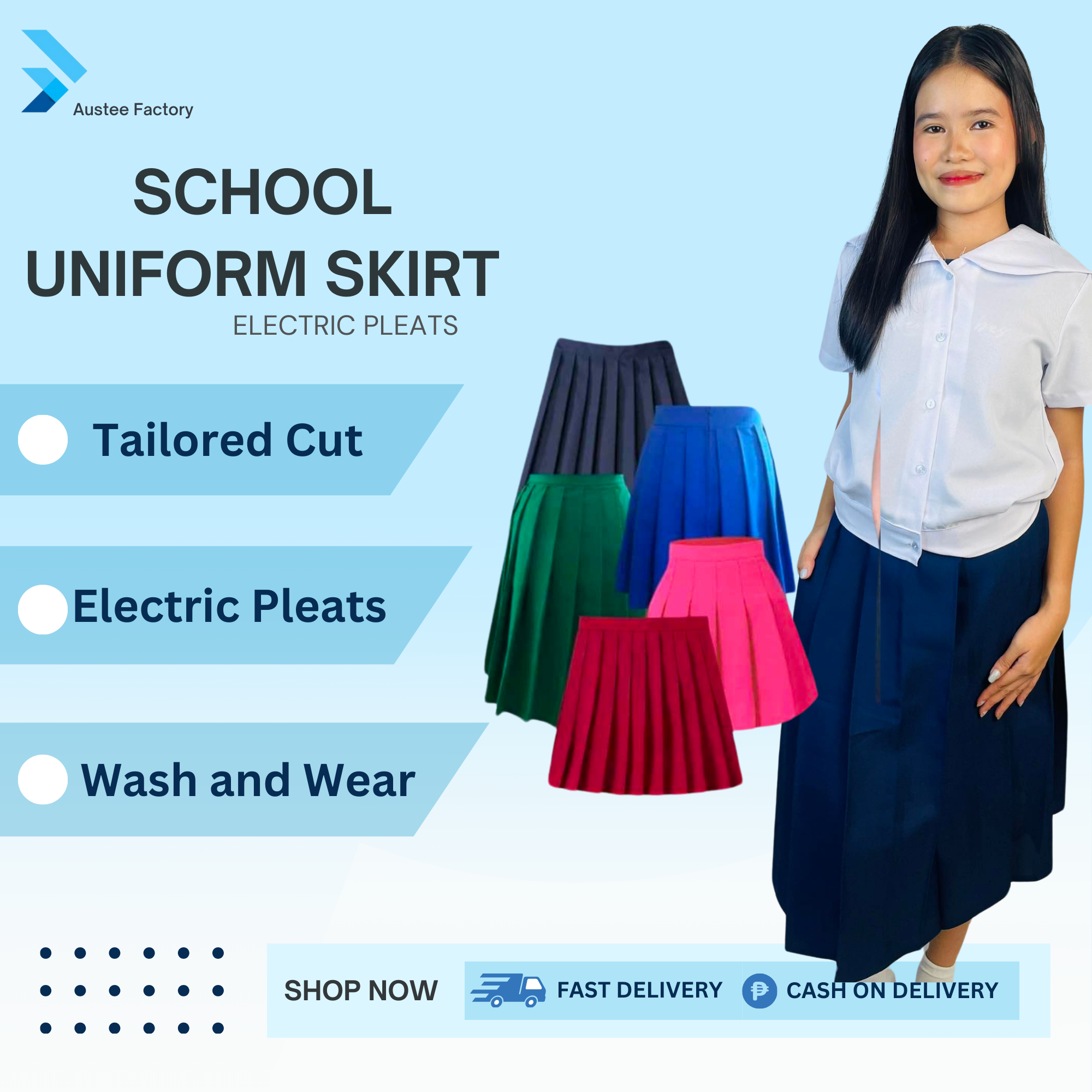 Shop Maroon Palda Uniform Round Plits with great discounts and prices ...