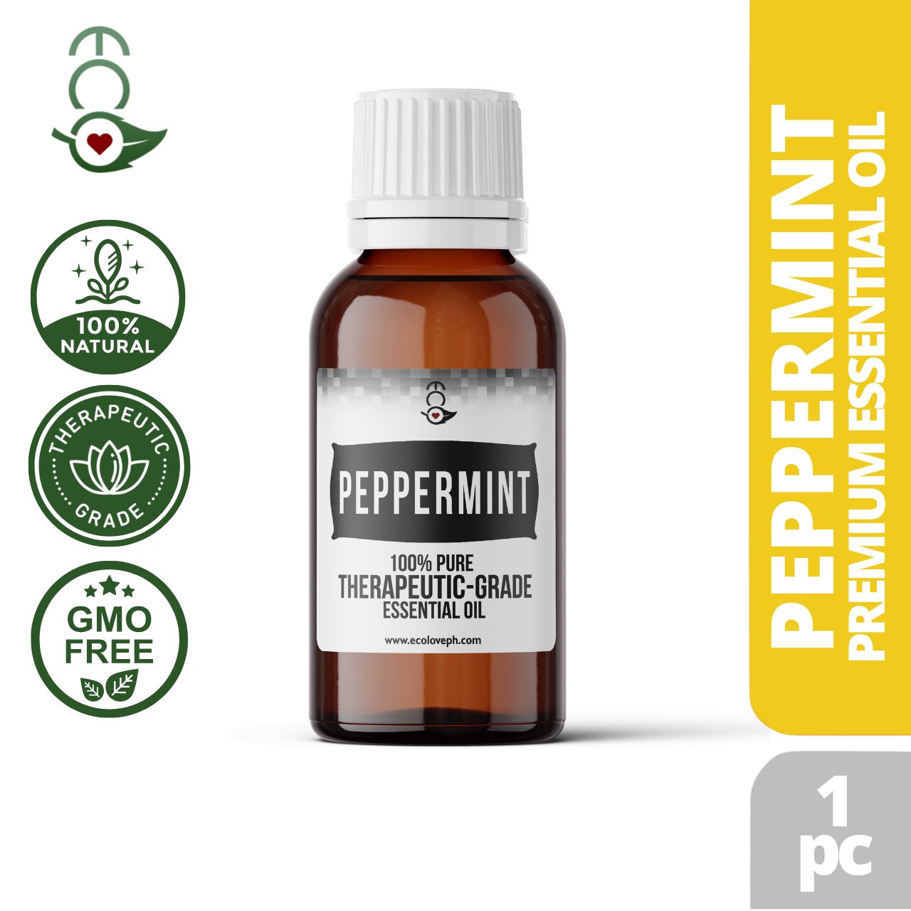 Premium Peppermint Essential Oil, 100% Pure Therapeutic Grade, Steam Distilled, 100% Pure, Vegan ...
