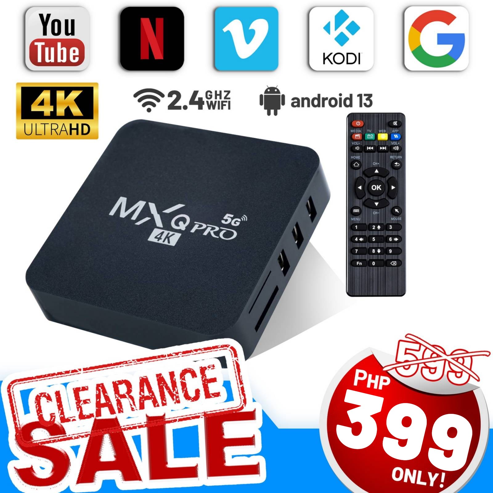 Shop Mxq Pro 4k 5g Tv Box 2024 Remote Control with great discounts and ...