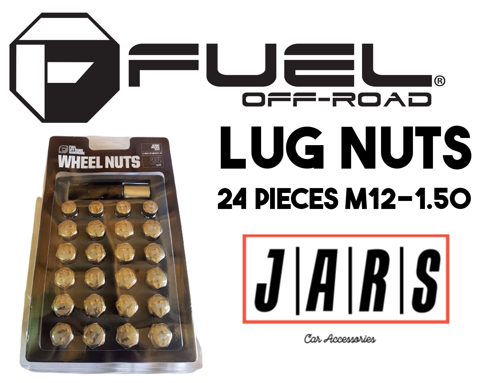 Fuel Off Road Lug Nuts Chrome 1.5 24 Pieces With Hex Adaptor Lazada PH