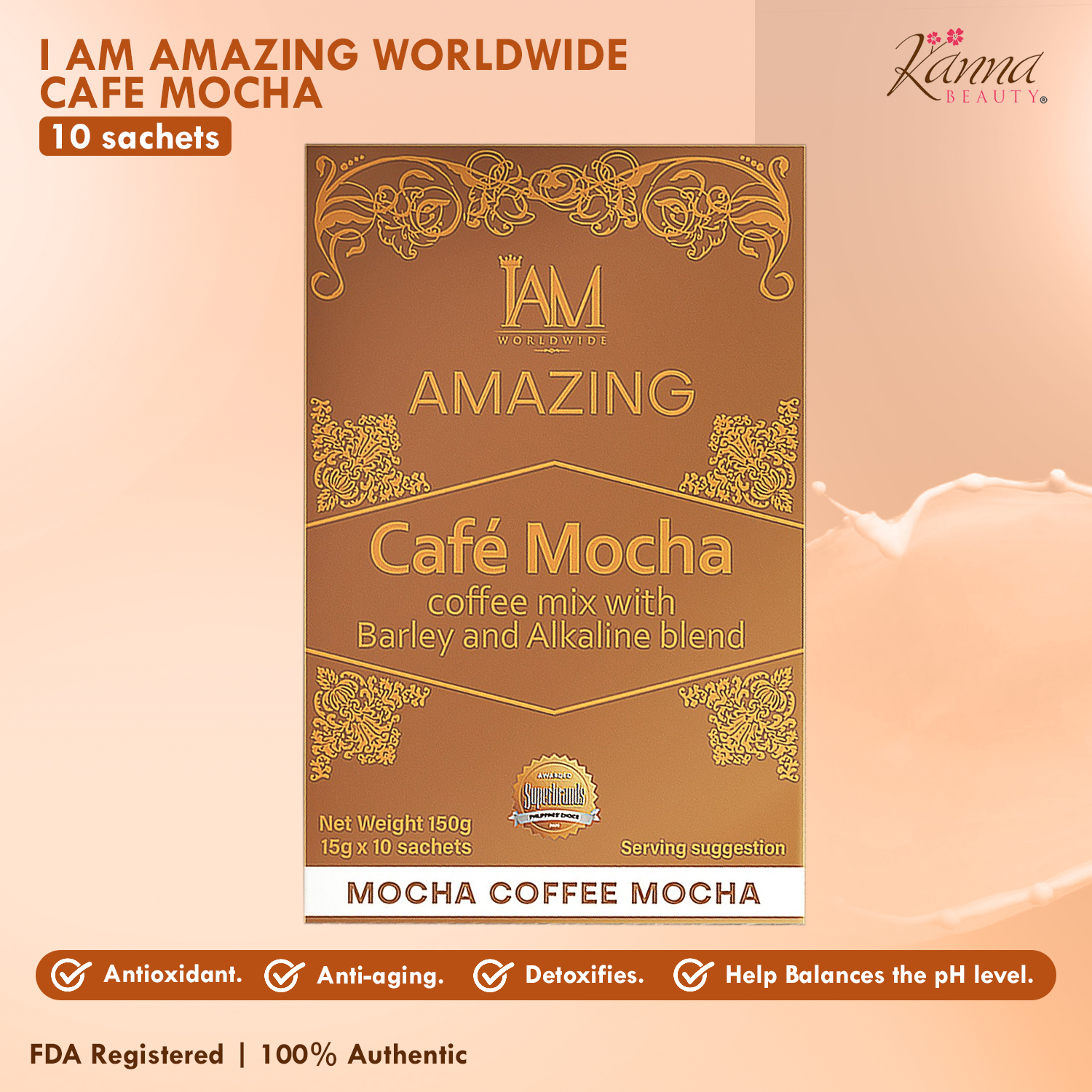 I am amazing Worldwide | Cafe Mocha | 10sachets | 15g per sachet ...