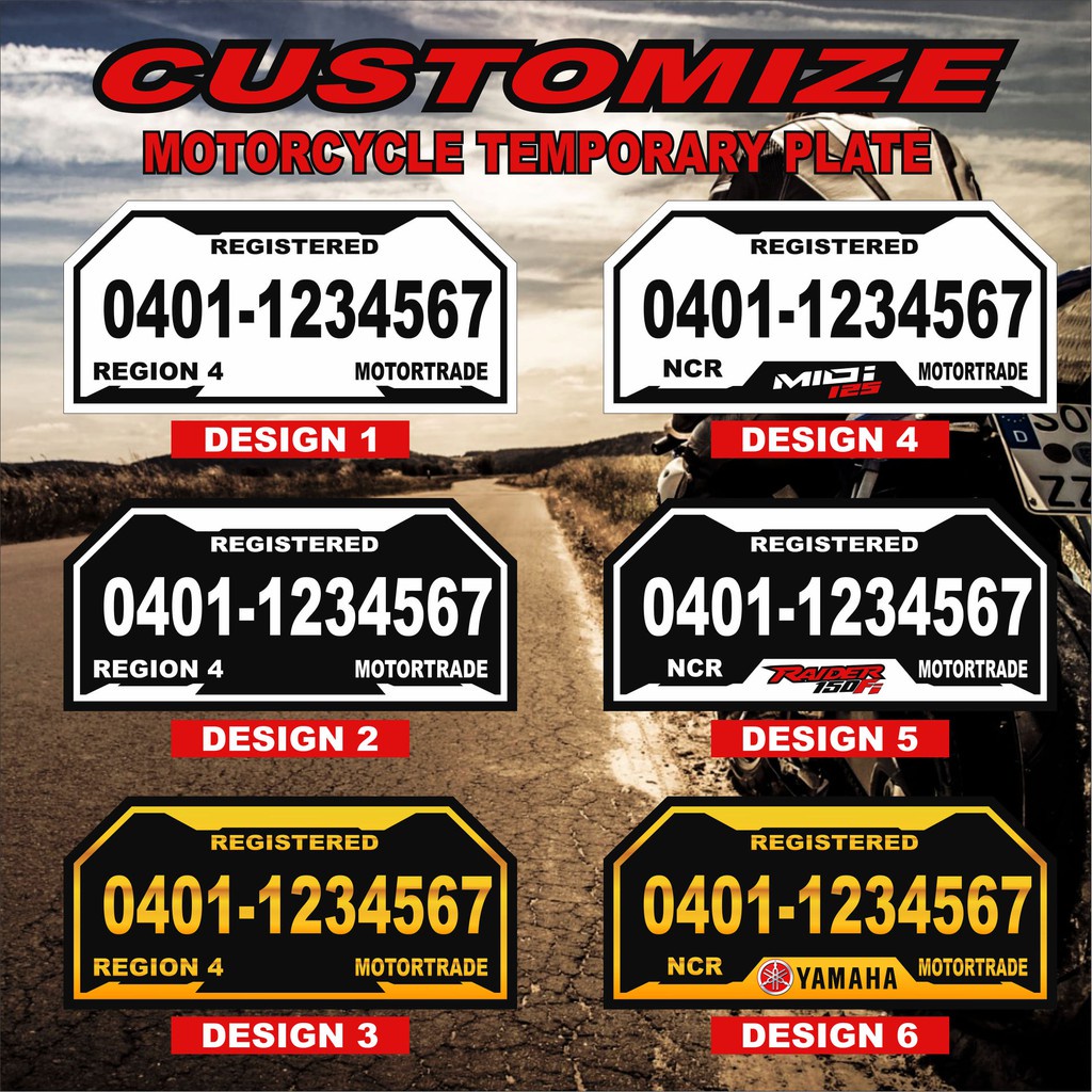How To Make Temporary Plate Number For Motorcycle | Reviewmotors.co