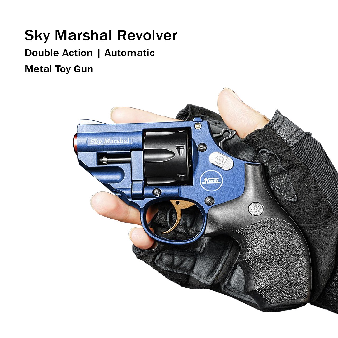 Korth Sky Marshal 9mm Revolver Toy Pistol Handgun Blaster, 54% OFF