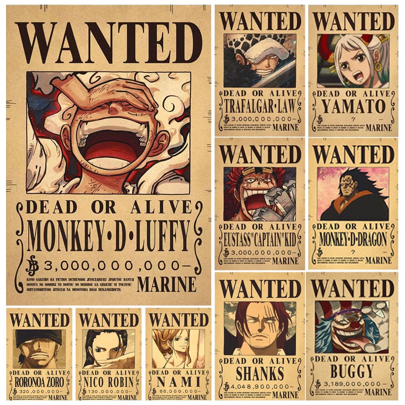 One Piece Dragon Wanted Poster