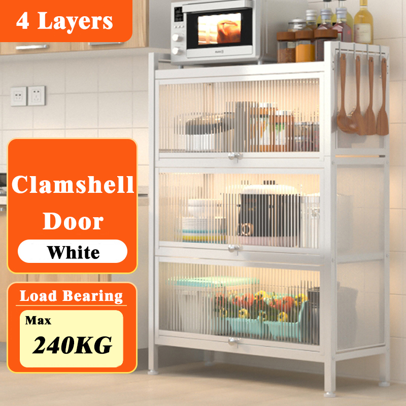 Cabinets with door kitchen racks Carbon Steel Multi-layer Cupboards ...