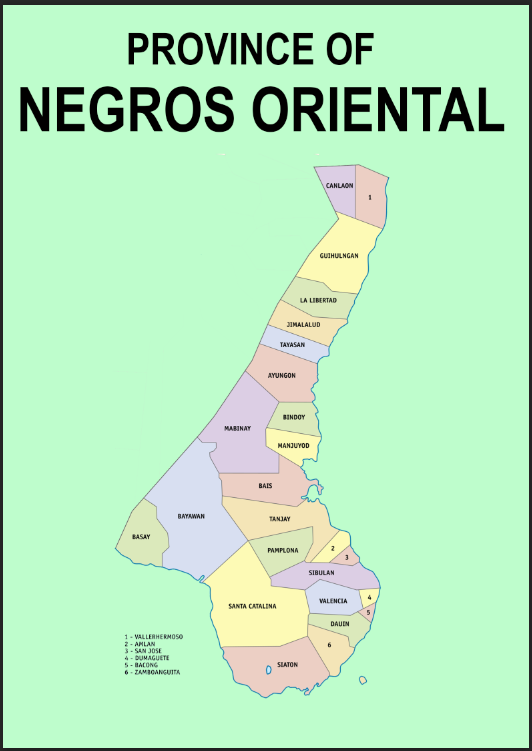 Negros Oriental Map Negros Congressmen Mull Siquijor In NIR