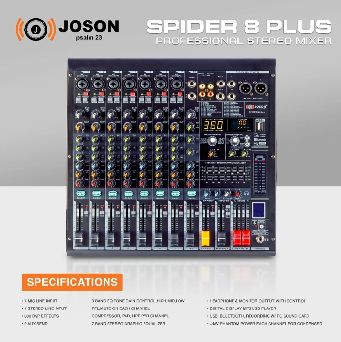 Shop Joson Spider 4 Channel Mixer 1000 Watts with great discounts and ...
