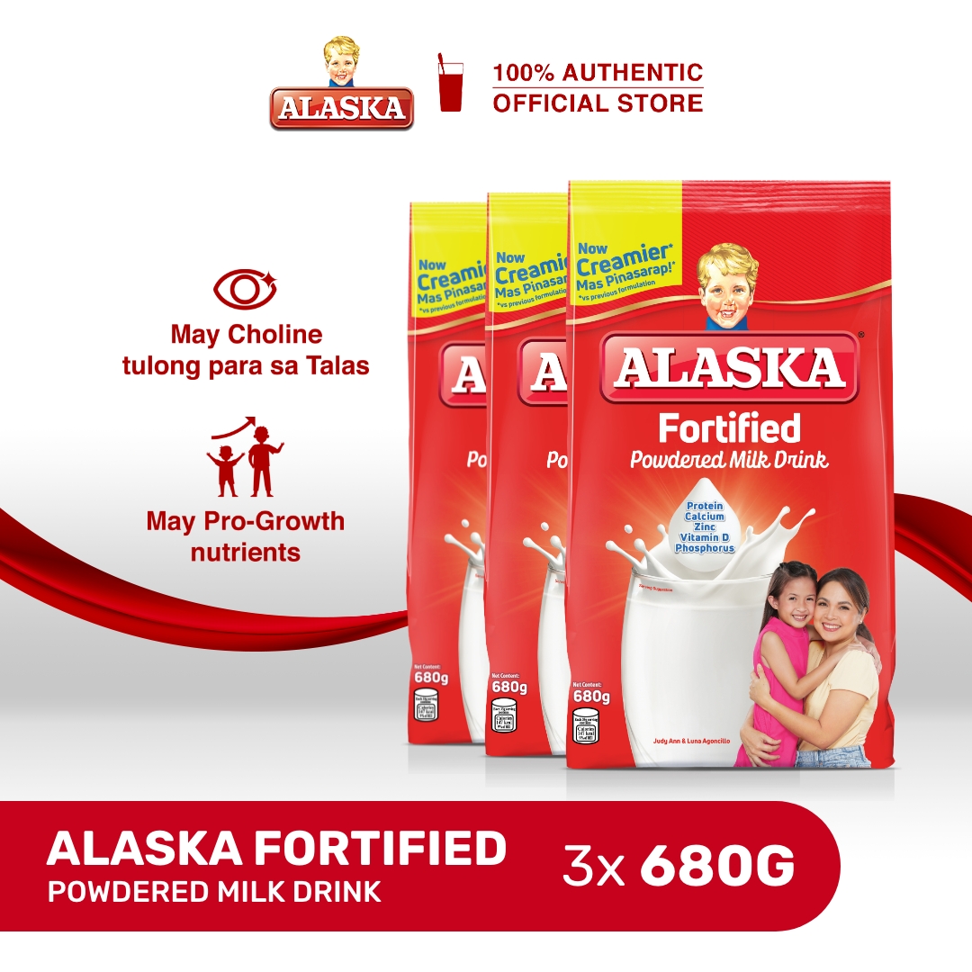 Alaska Fortified Powdered Milk Drink 680g Set of 3