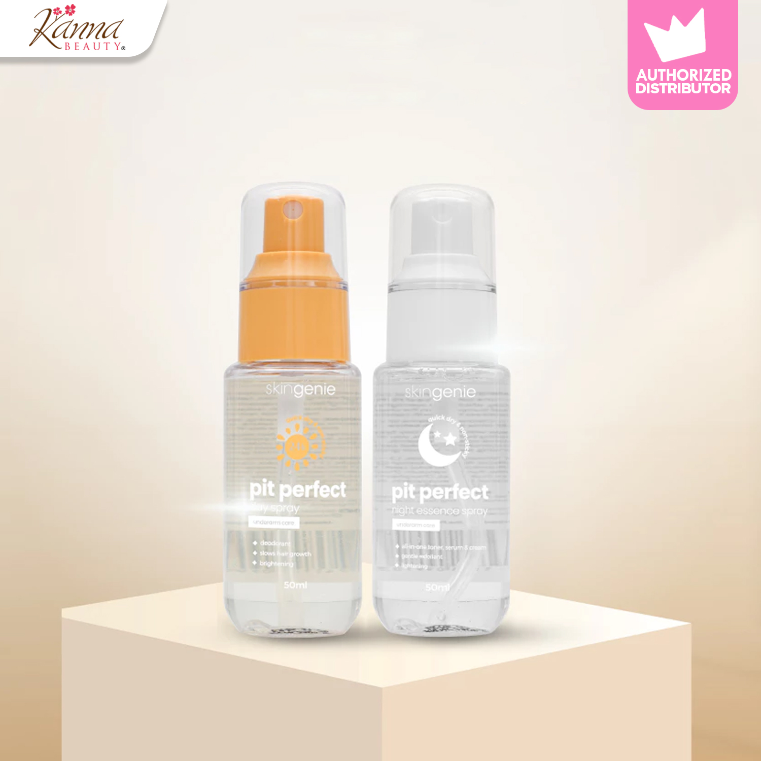 SkinGenie Pit Perfect Duo | Day & Night Deodorant 50mL | underarm ...