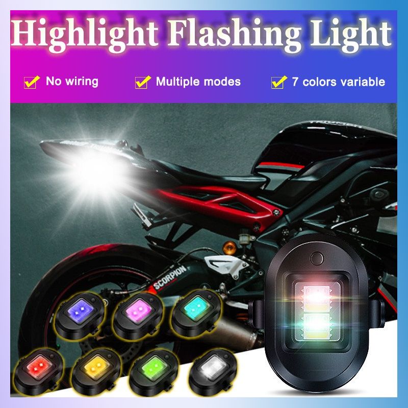7color Motorcycle Charging flash lamp bicycle tail light Modified ...