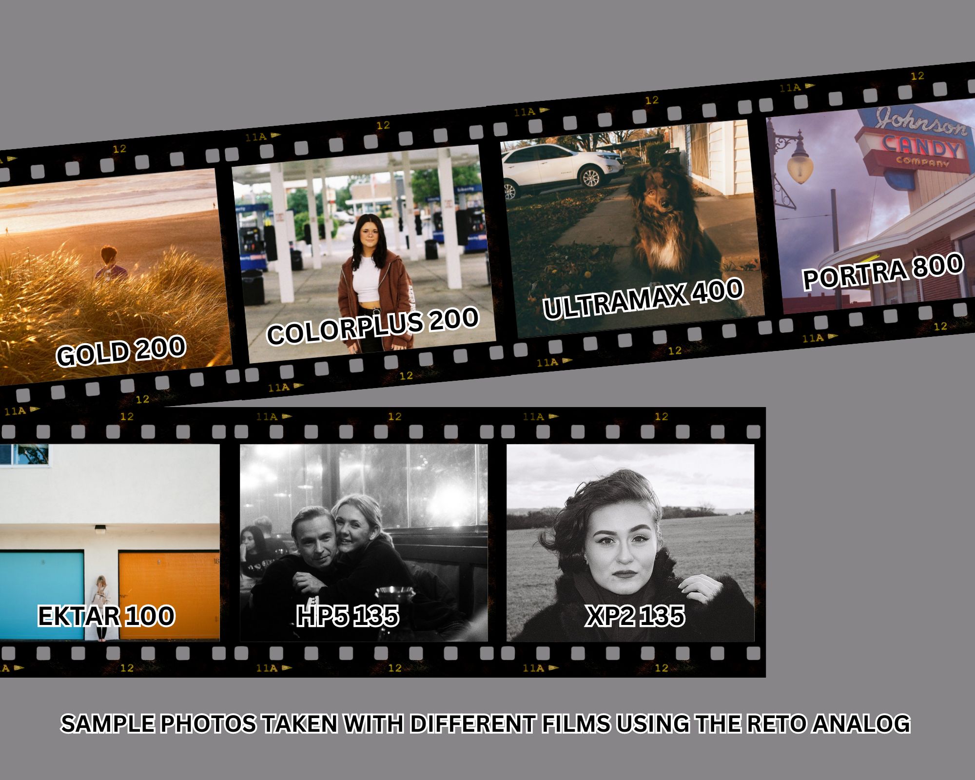 RETO Ultra Wide & Slim Analog Camera + Film Bundle with 22mm Ultra-Wid ...