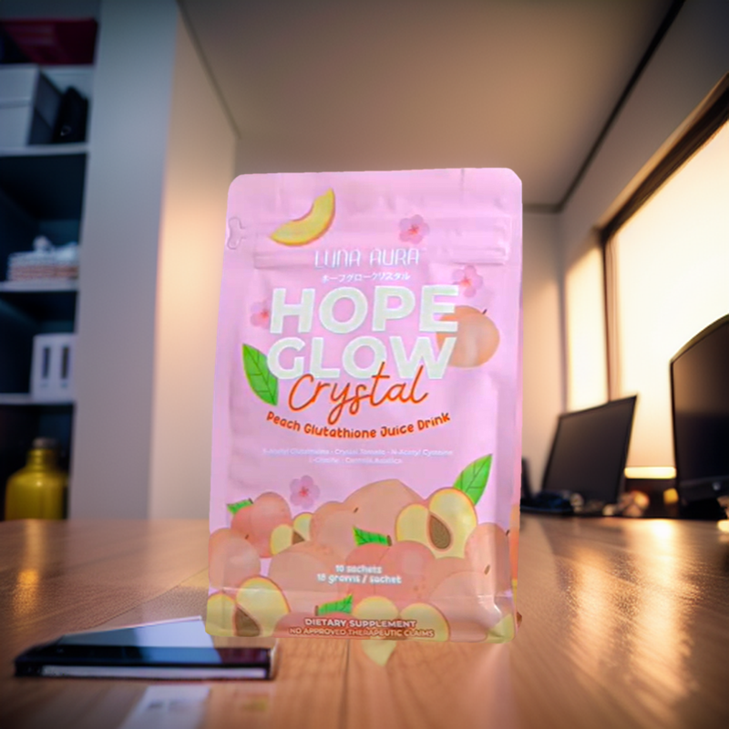 Luna Aura Hope Glow Crystal Peach Glutathione Juice Drink – Kanna Beauty