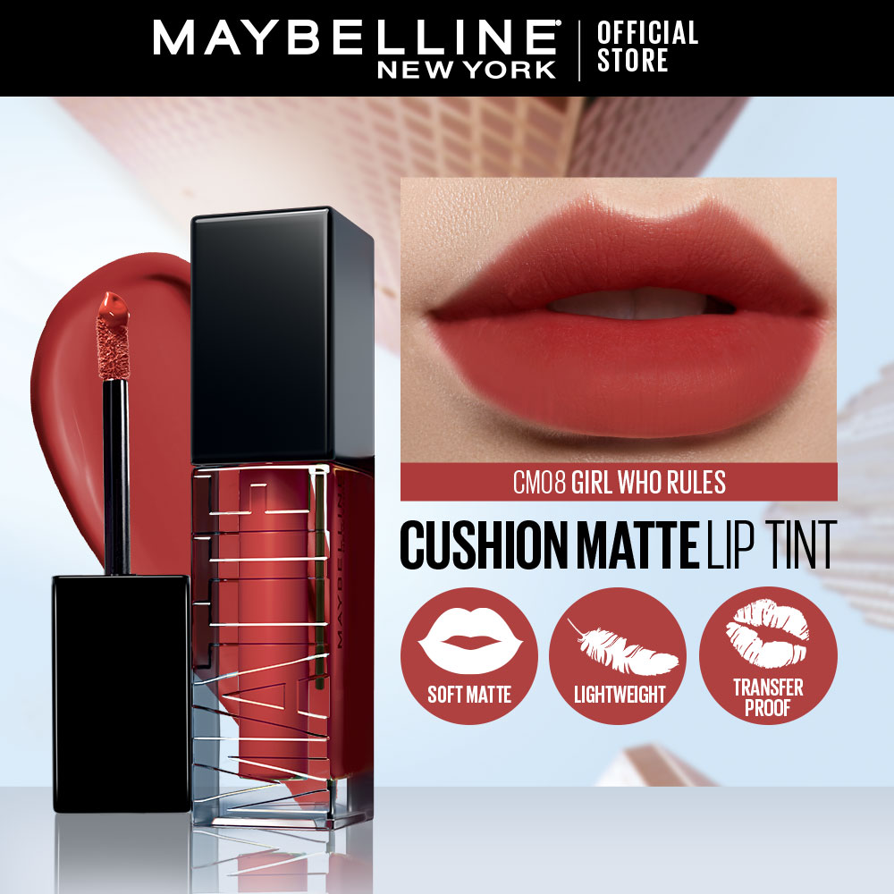 Maybelline Sensational Cushion Matte Lip Tint 6.4 mL [Matte Liptint ...