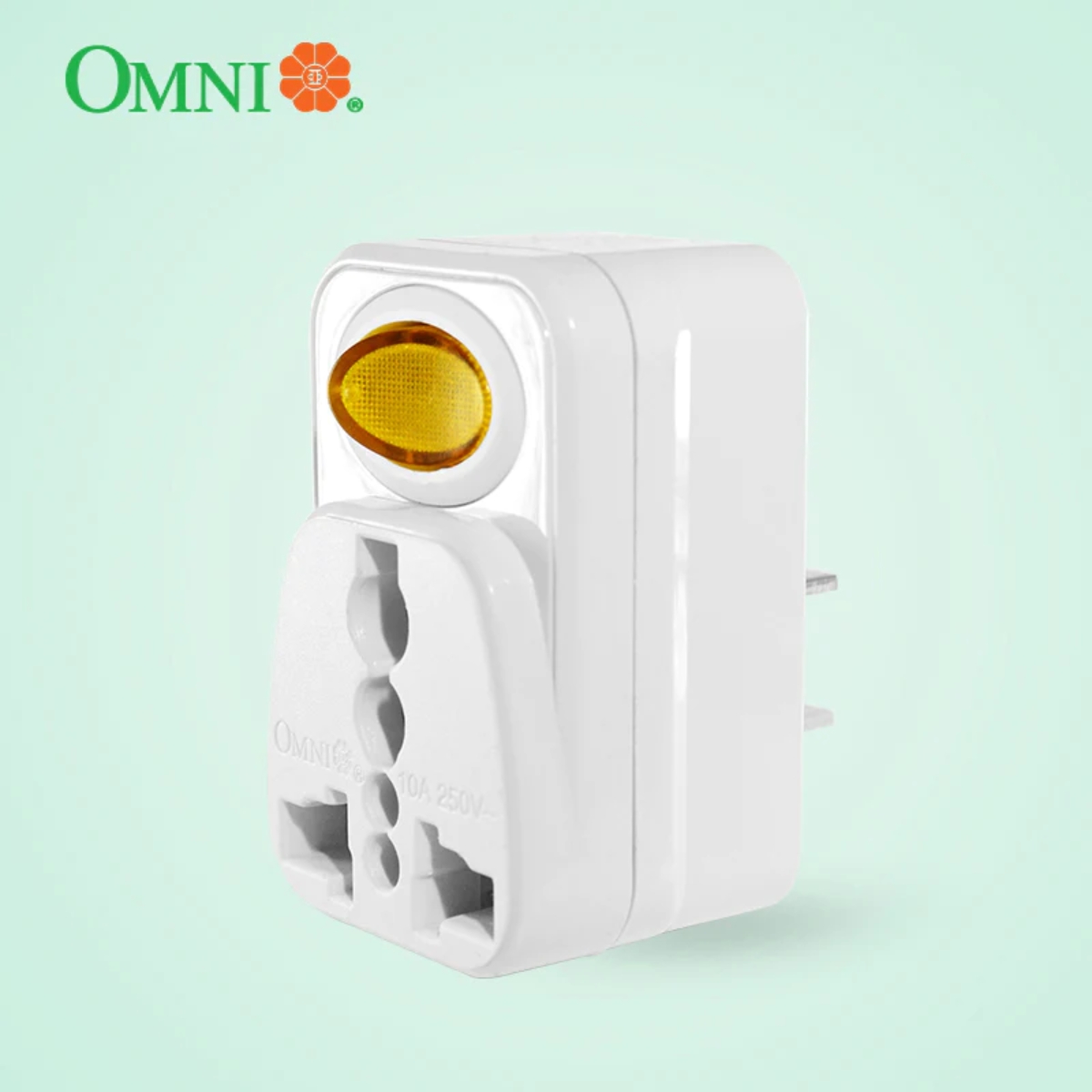 OMNI Universal Adapter Plug with Switch 10A 220V for Electrical Outlet ...