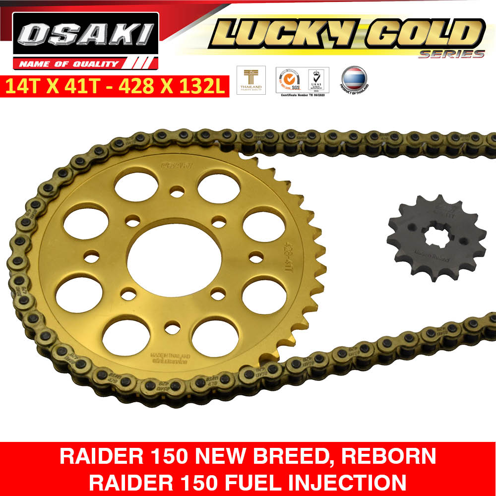 Shop Osaki 415 Chain Sprocket Set Raider 150 online | Lazada.com.ph