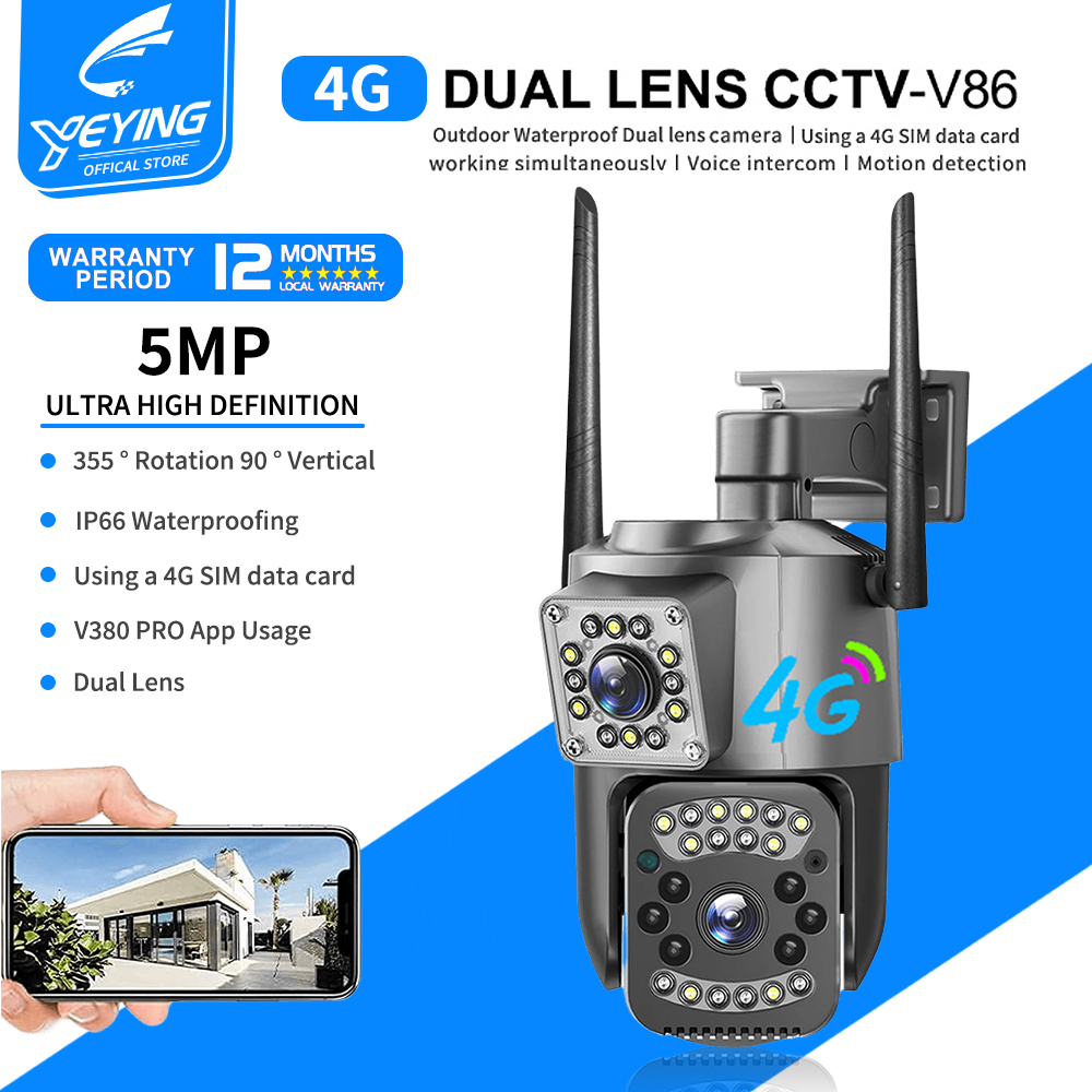 Shop V380 Pro Cctv Camera Dual Lens Cctv Camera with great discounts ...
