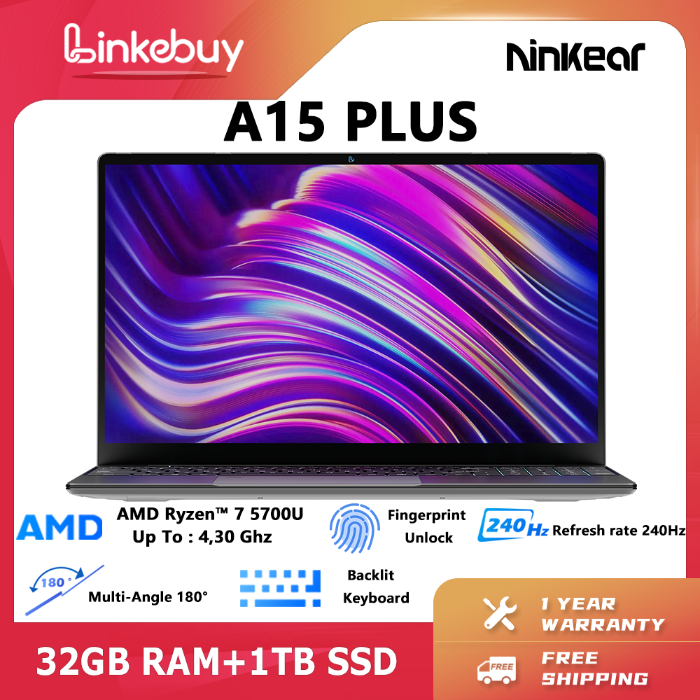 Ninkear A16 Laptop 16-inch 165Hz AMD Ryzen 7735HS 32GB DDR5, 60% OFF