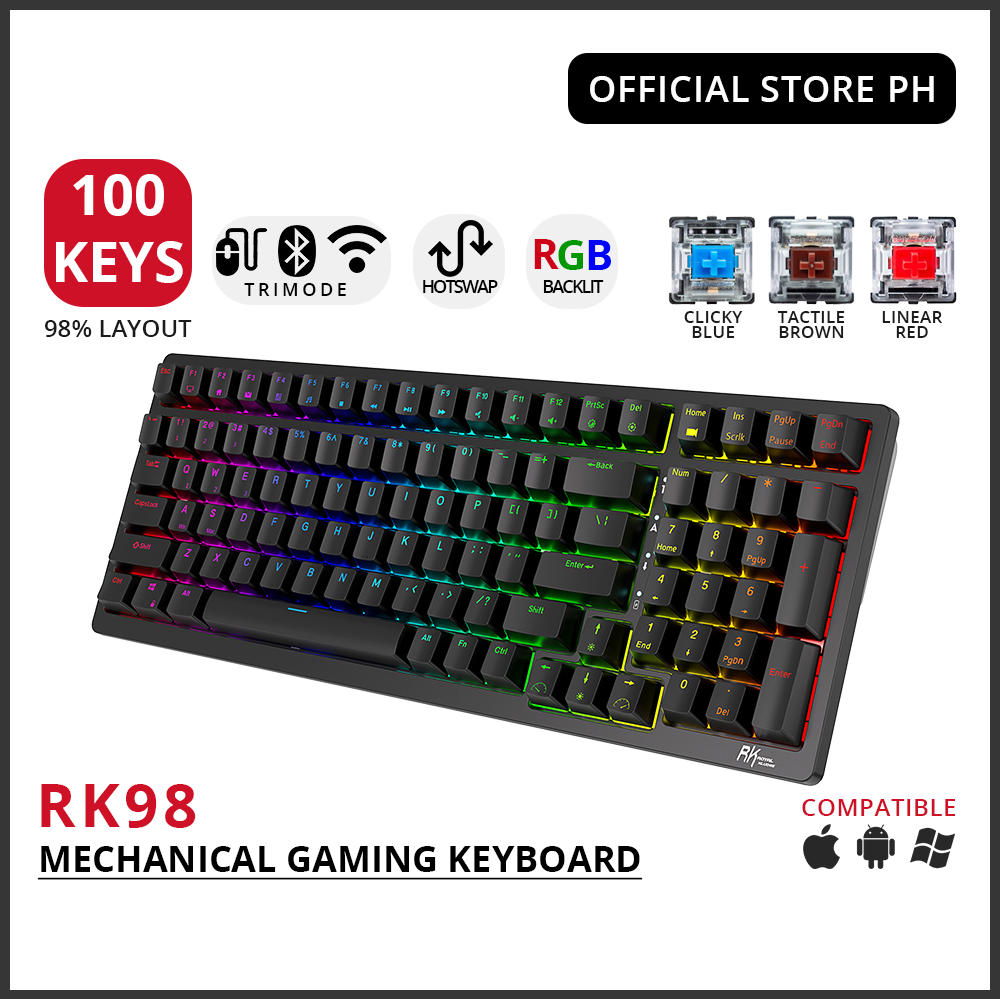RK ROYAL KLUDGE RK98 Mechanical Gaming Keyboard User Manual, 52% OFF
