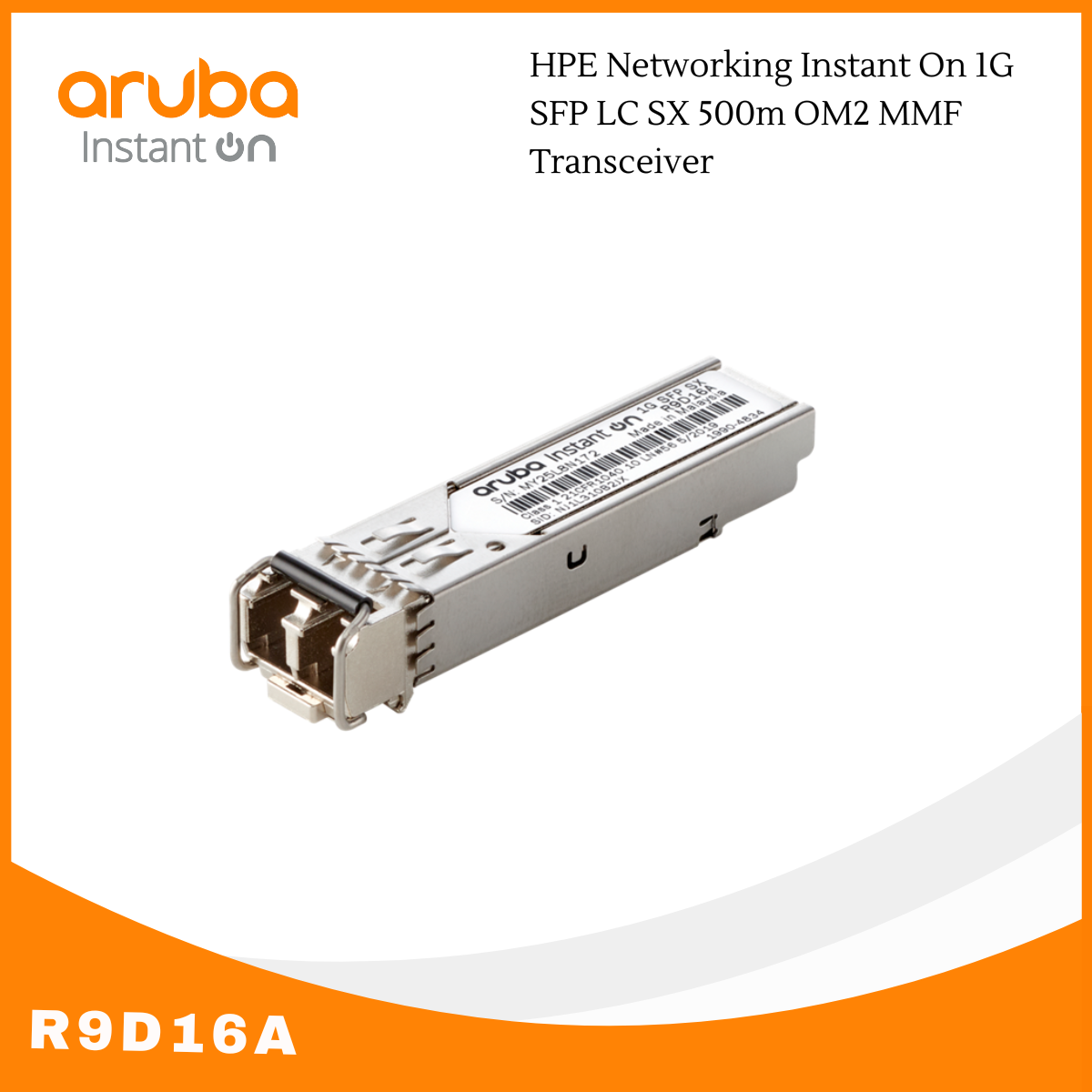 HPE Networking Instant On 1G SFP LC SX 500m OM2 MMF Transceiver (R9D16 ...