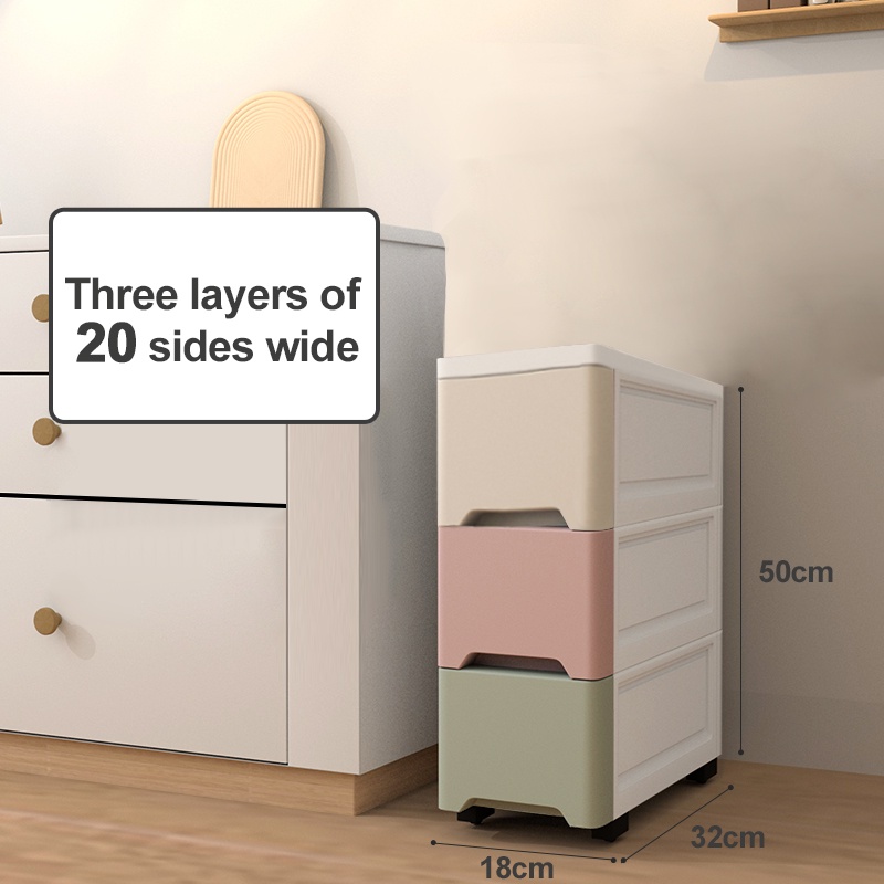 5 Layer Moving Rack Kitchen Storage Shelf Kitchen Organizer Room ...