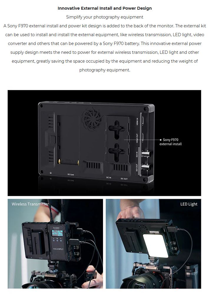 FEELWORLD SH7 (7") 2200nit IPS On-Camera Field Monitor with Touch Scre ...