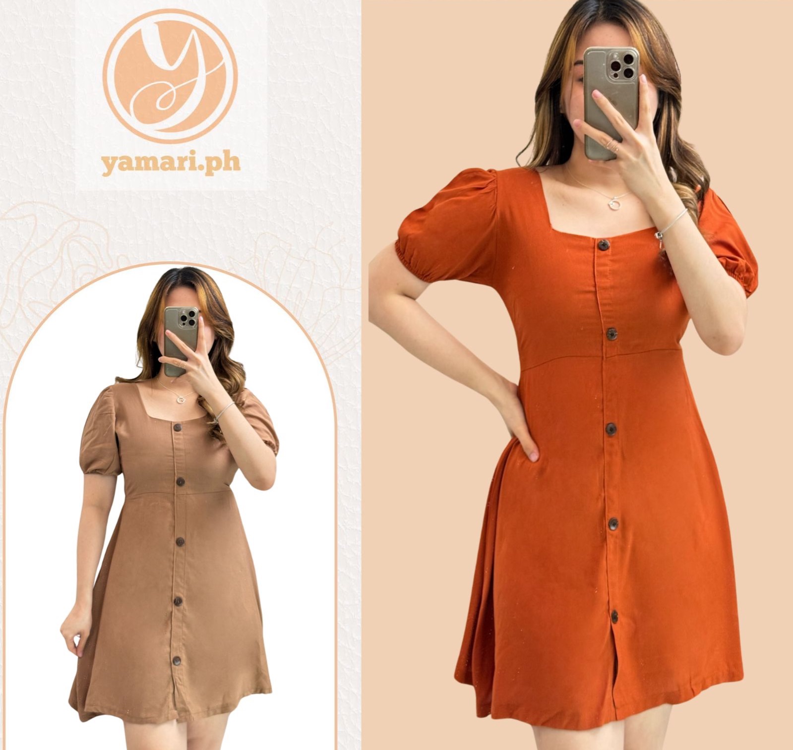 Buy Cocoon Puff Sleeve Dress online | Lazada.com.ph