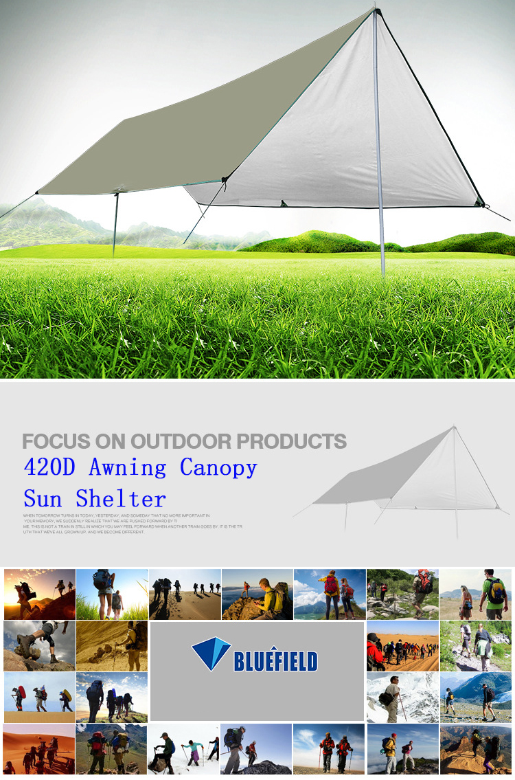Waterproof Outdoor Travel Camping Sun Shelter Tarp Awning