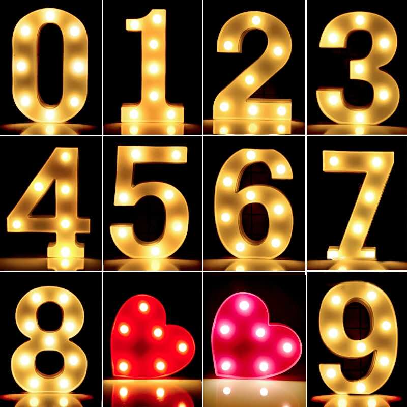 Shop 2025 Number Decor With Light with great discounts and prices ...