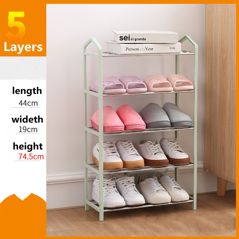 UWISH Shoe Rack，Simple Multi-Layer Shoe Stand Stainless Steel Stackable ...