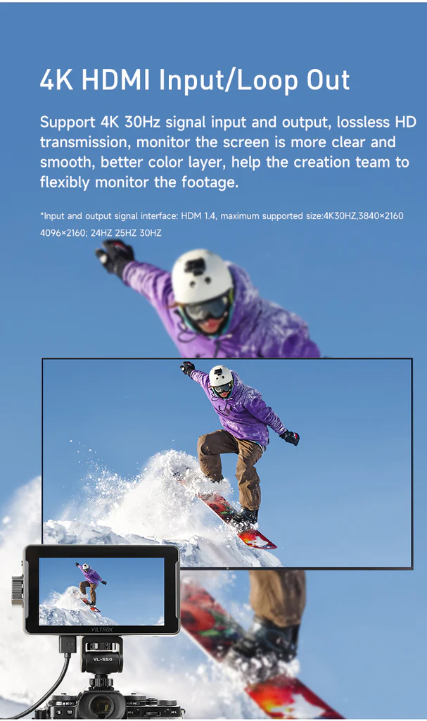 Viltrox DC550 Pro HD 5.5 inch Touch Screen Display Field Camera Monito ...