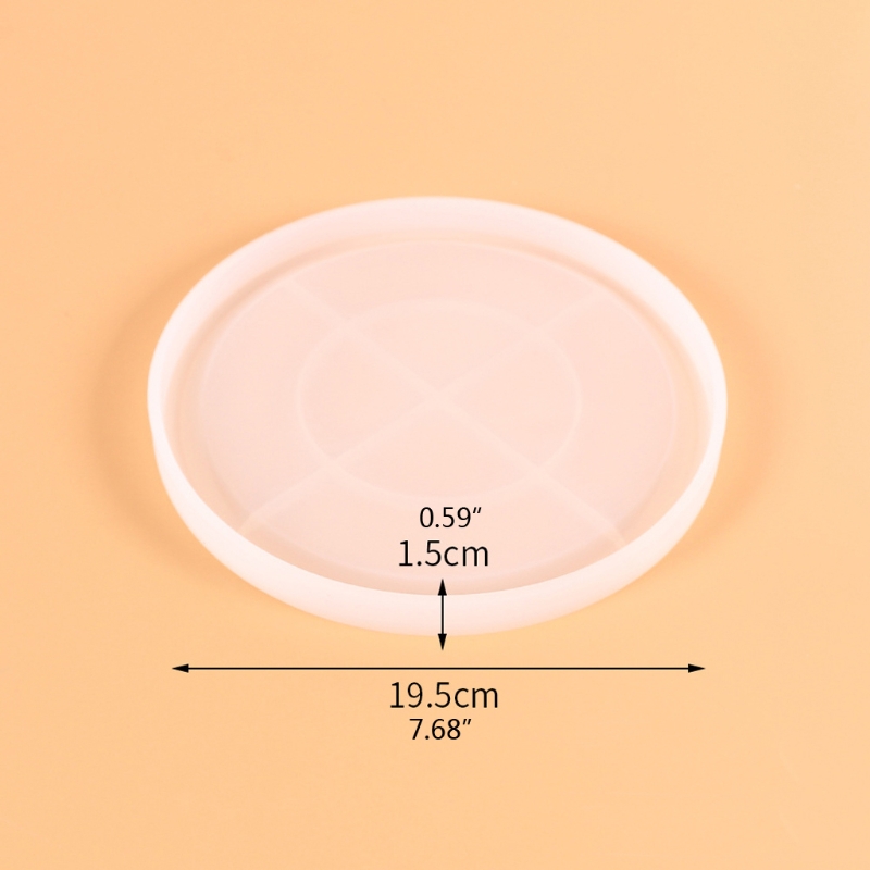 Large Flower Shape Resin Coaster Molds Diy Silicone Tray For Fruit Cup Geode Agate Platter Epoxy ...