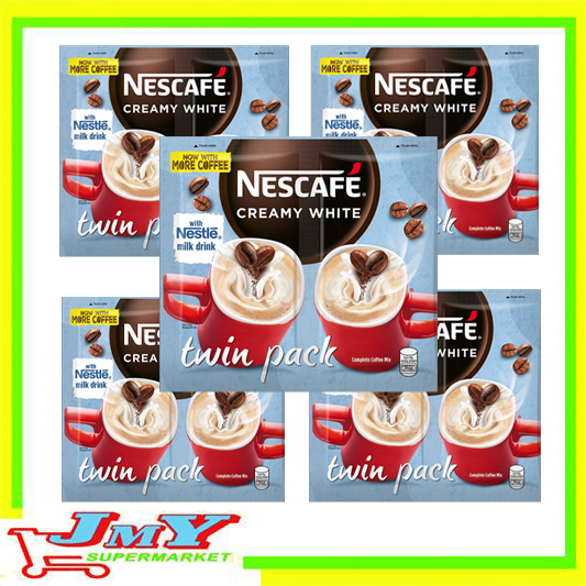 JMY NESCAFE CREAMY WHITE COFFEE MIX TWIN PACK 52G ( BUNDLE BY 5 )