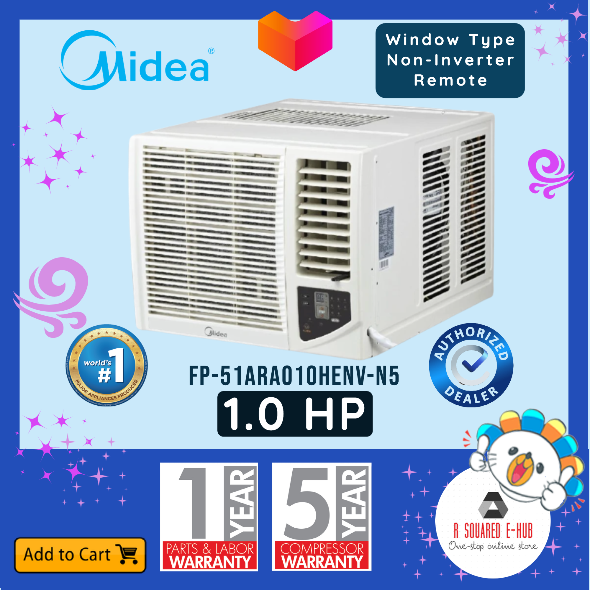 Midea HP Window Type Inverter Aircon Remote Controlled, 59% OFF