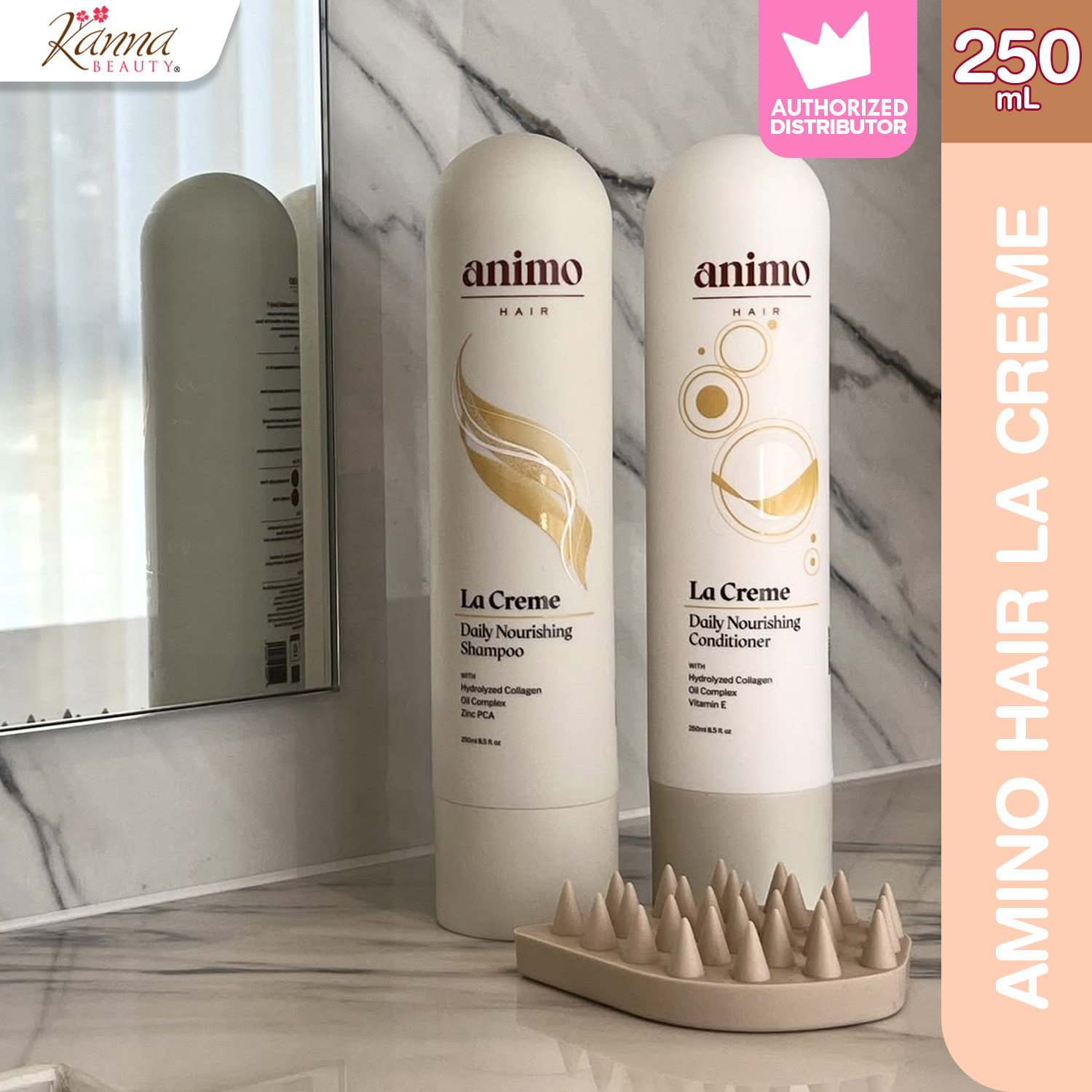 Animo Hair La Crème Shampoo & Conditioner with Collagen & Vitamin E ...