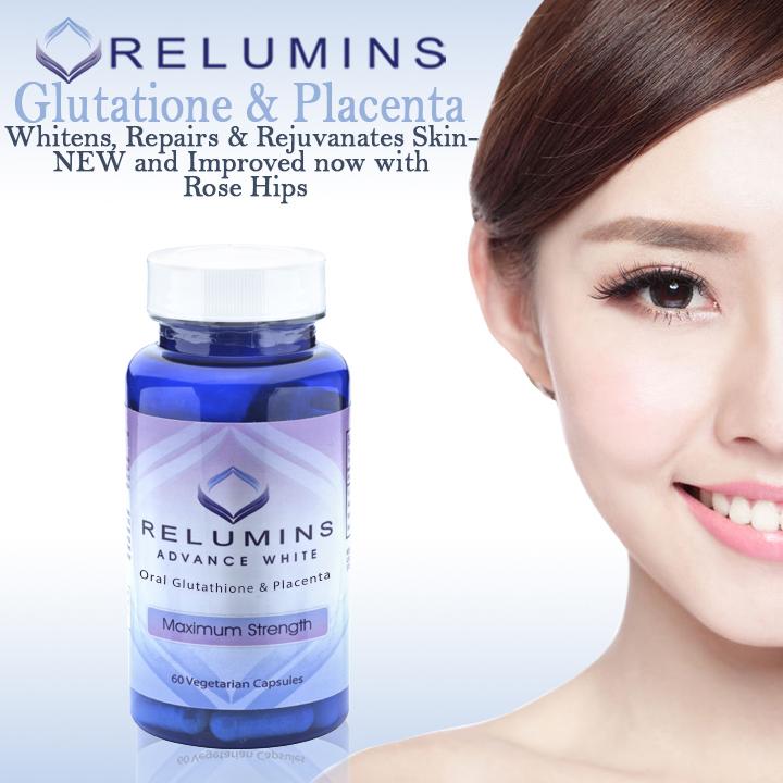 Relumins Oral Glutathione with Placenta 800mg 60 Vegetarian Capsules ...